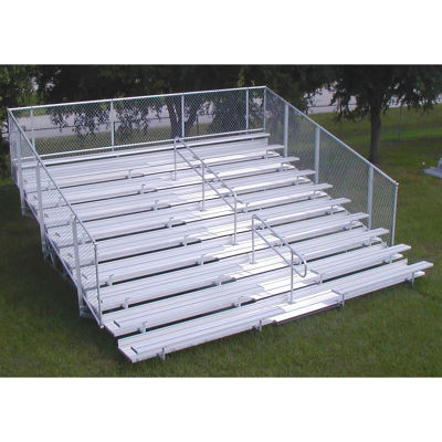 10 Row GTG Aluminum Bleacher with Mid-Aisle & Guardrail, 33' Long ...