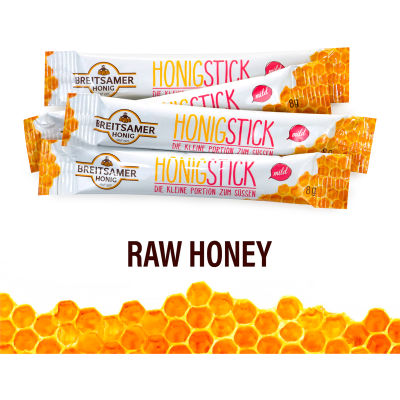 BREITSAMER HONIG Honey Sticks Raw Honey, 80 Pieces, 22.6 oz