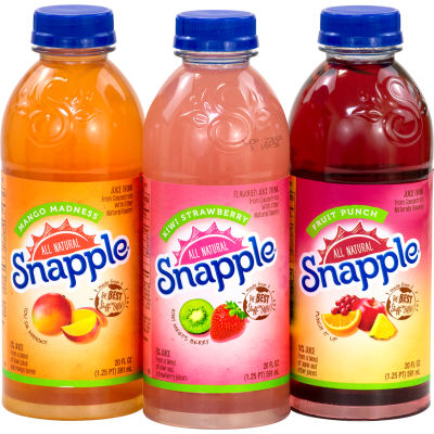 SNAPPLE All Natural Juice Drink Variety Pack, 20 fl oz, 24 Count ...