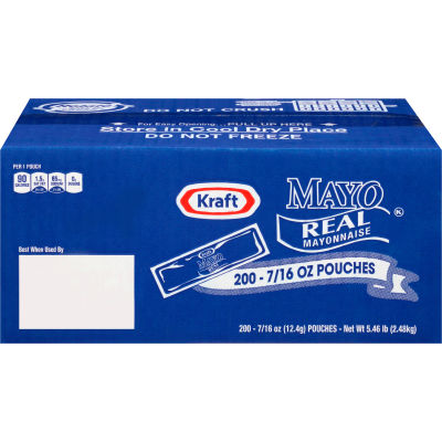 KRAFT Mayo Real Mayonnaise Single Serve Packets, 0.44 oz, 200 Count ...