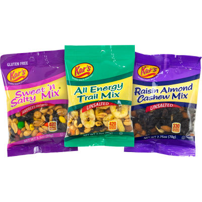 Kar's Trail Mix Variety Pack, 18 Count | B2946181 - GLOBALindustrial.com