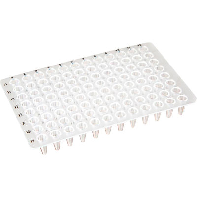 0.1mL 96-Well PCR Plate, Low-Profile, No Skirt, Clear, 20/Pack