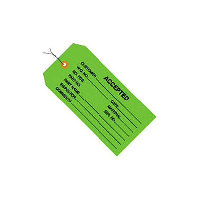 Global Industrial™ Inspection Tag "Accepted", Pre Wired#5, 4-3/4"L x 2 ...