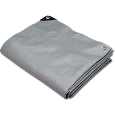 Hygrade Heavy Duty Super Cover Poly Tarp 10 Mil, Silver/Black, 100'L X ...