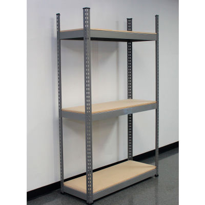 Interlake Mecalux Heavy Duty Rivet Steel Shelving With Wood Deck - 60"W ...