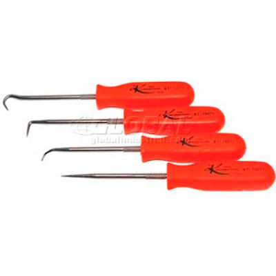 Pick Set-4 Piece W/ Neon Orange Handles | B640391 - GLOBALindustrial.com