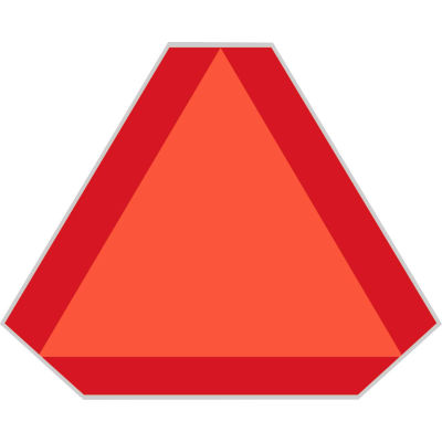 LabelMaster® SMV105 Slow Moving Vehicle Triangle, Galvanized Steel, Red ...