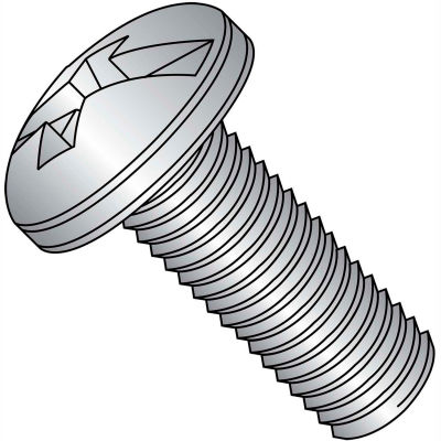 1/4-20X1/2 Combination Pan Head Machine Screw Fully Threaded 18 8 ...