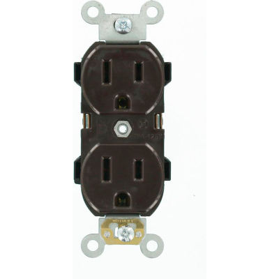 Leviton 5252 15A, 125V, Duplex Receptacle, Brown - Pkg Qty 10 | B384583 ...