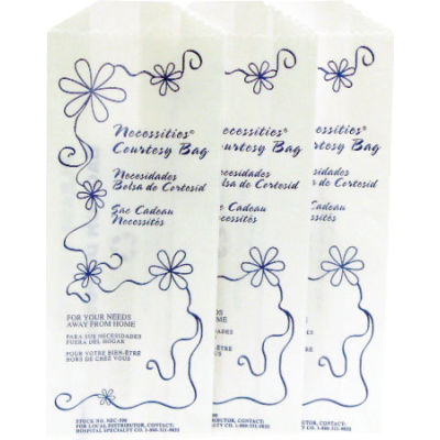 Necessities Courtesy Sanitary Napkin Disposal Bags 8" x 3" x 2", White ...