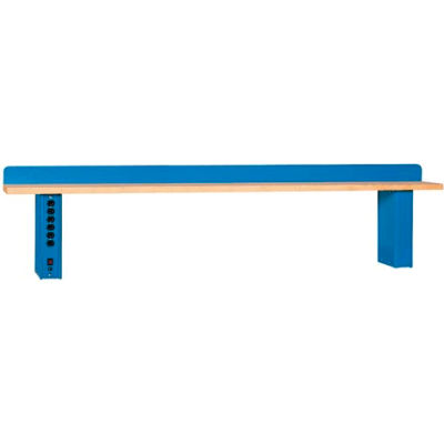 Lista Adjustable Riser Shelf W/ Maple Square Edge, 72"W x 15"D, Blue