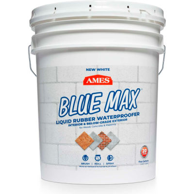 AMES BLUE MAX White Liquid Rubber Waterproofer - Regular Grade 5 Gallon ...