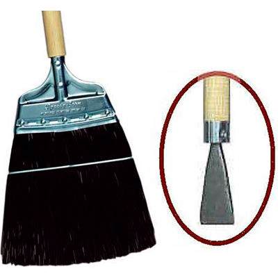 Milwaukee Dustless Track Broom, Brown Poly with Wooden Handle with ...