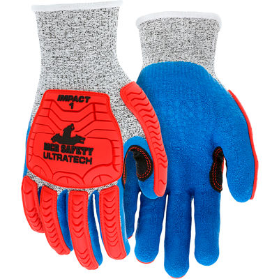 MCR Safety UltraTech Gloves, Latex, Cut A4, Impact 1, Abrasion 4 ...