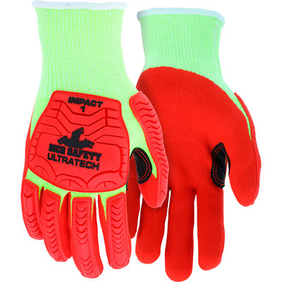 MCR Safety UltraTech Gloves, Nitrile, Cut A4, Impact 1, Abrasion 4 ...