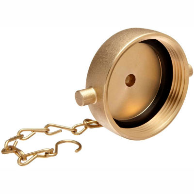 Fire Hose Hose Cap - 2-1/2 In. NH - Brass | B1246842 - GLOBALindustrial.com