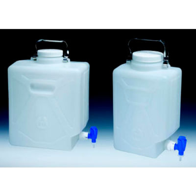 Thermo Scientific Nalgene™ Rectangular HDPE Carboy with Spigot, 20 Liter, Case of 4