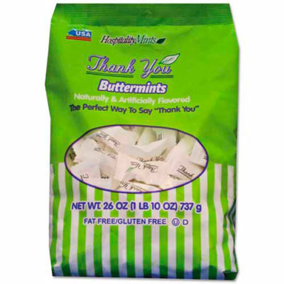 Hospitality Mints Thank You Buttermints Candy, Creamy Mint, 26 oz.. bag ...