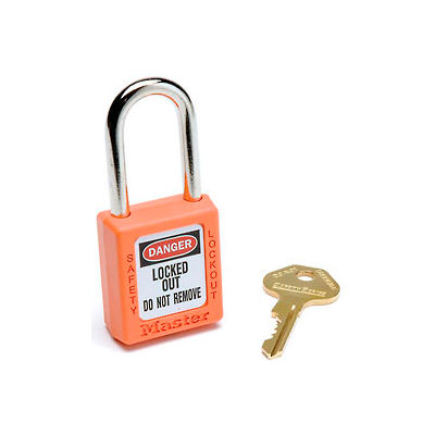 Master Lock® Safety 410 Series Zenex™ Thermoplastic Padlock, Orange ...