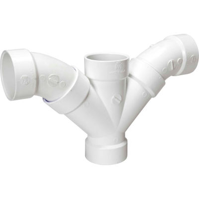 Pipe Fittings | PVC | Mueller 06033 4 In. PVC Double Combination Wye 1/ ...
