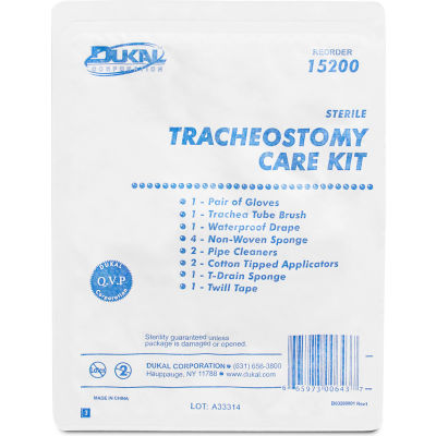 Dukal Tracheostomy Care Kit, Sterile, 20/Case