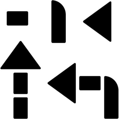 Newstripe 3-Piece Arrow Kit Stencil, 1/8" Thick, PolyTough, Plastic, White