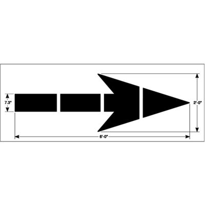 Newstripe 6' Federal Straight Arrow Stencil, 1/8" Thick, PolyTough ...