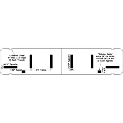 Newstripe Deluxe Hash Mark Football Field Stencil, 1/8" Thick ...