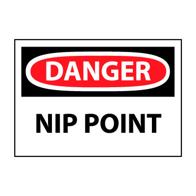 Machine Labels - Danger Nip Point | B172523 - GLOBALindustrial.com