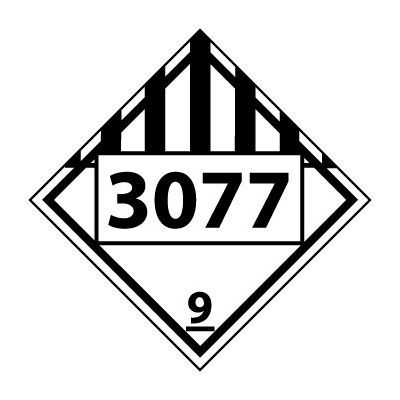 Safety Identification Products | DOT | DOT Placard - Four Digit 3077 ...