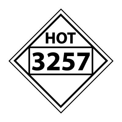 Safety Identification Products | DOT | DOT Placard - Four Digit 3257 ...