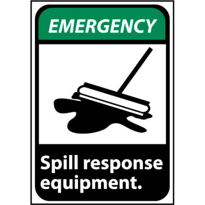 Emergency Sign 10x7 Vinyl - Spill Response Equipment