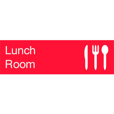 Engraved Sign - Lunch Room - Red