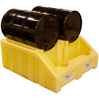 ENPAC® Poly-Racker Double Drum Rack for 55 Gallon Drums - Yellow