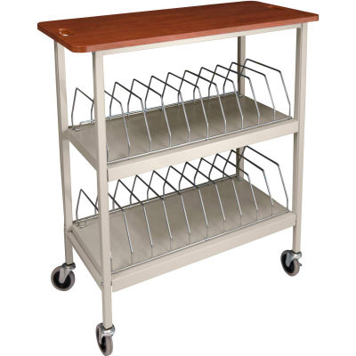 Omnimed® Artisan Open Chart Rack, 20 Binder Capacity, Cherry Top with ...