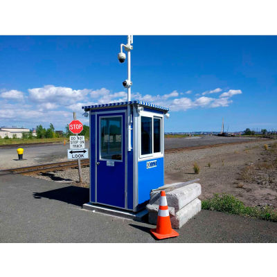 Guardian Booth; 4'x4' Guard Booth, Blue - Deluxe Model, Pre-Assembled