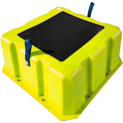 1 Step Nestable Plastic Step Stand - Yellow 25"W x 25"D x 10"H - NST-1 YEL