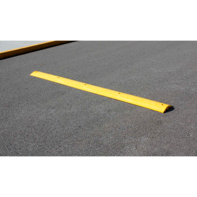 Yellow Speed Bump with Cable Protection & Hardware - 108" Long