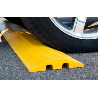 Yellow Speed Bump with Cable Protection & Hardware - 96" Long ...