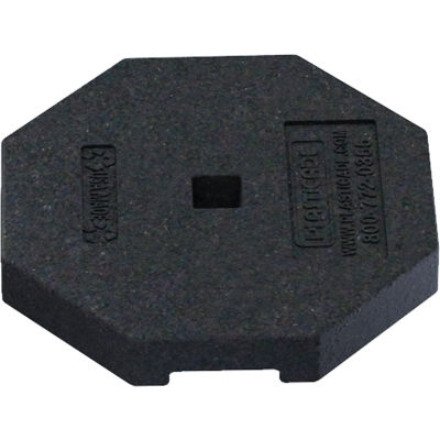Plasticade Portable Sign Post Rubber Base, 30 Lb, Black