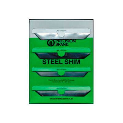 4 Piece Steel Shim Stock Assortment 6" X 50" Rolls