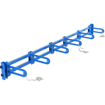 Vestil Steel Vertical Bar Storage Rack, 14-1/4" x 101" x 9", Blue