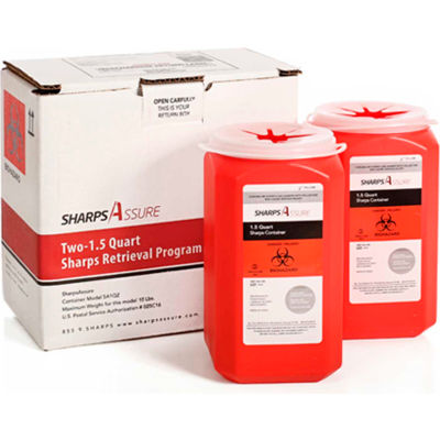Sharps Assure Two 1.5 Quart Sharps Retrieval Program