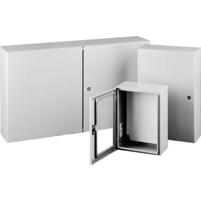 Hoffman CSD363612, Concept™ Wall-Mount Encl, 36.00X36.00X12.00, Steel/Gray