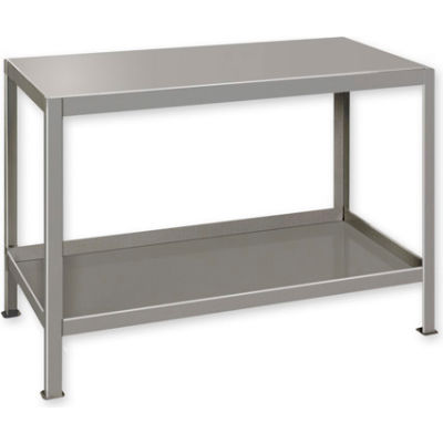 Global Industrial™ Heavy Duty Machine Table w/ 2 Shelves - 48"W x 24"D ...