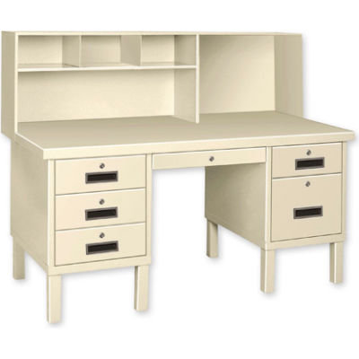 Shop Desks | Free Standing Shop Desks | Pucel Double Pedestal Shop Desk ...
