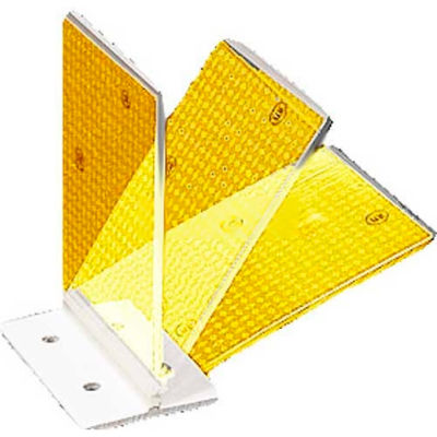 Plastic Concrete Barrier Mount Reflector, 3" X 4", Flex Hinge, 2-Sided ...