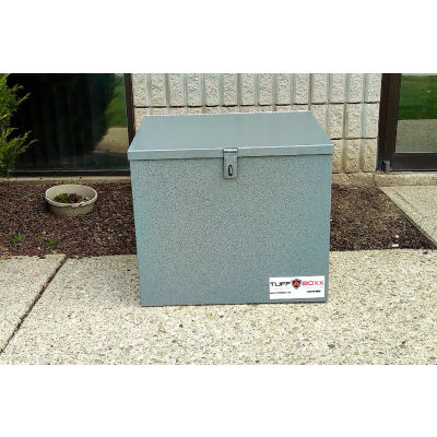 TuffBoxx ParcelBox Animal Resistant Delivery Box, 24"W x 18"D x 20"H, Gray