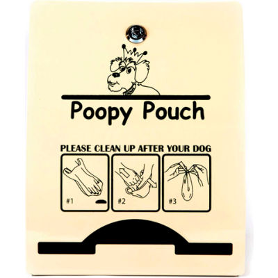 Poopy Pouch Express Pet Waste Bag Dispenser for Rolled Bags, Beige
