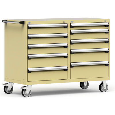 Rousseau 10 Drawer Heavy-Duty Double Mobile Modular Drawer Cabinet - 60 ...
